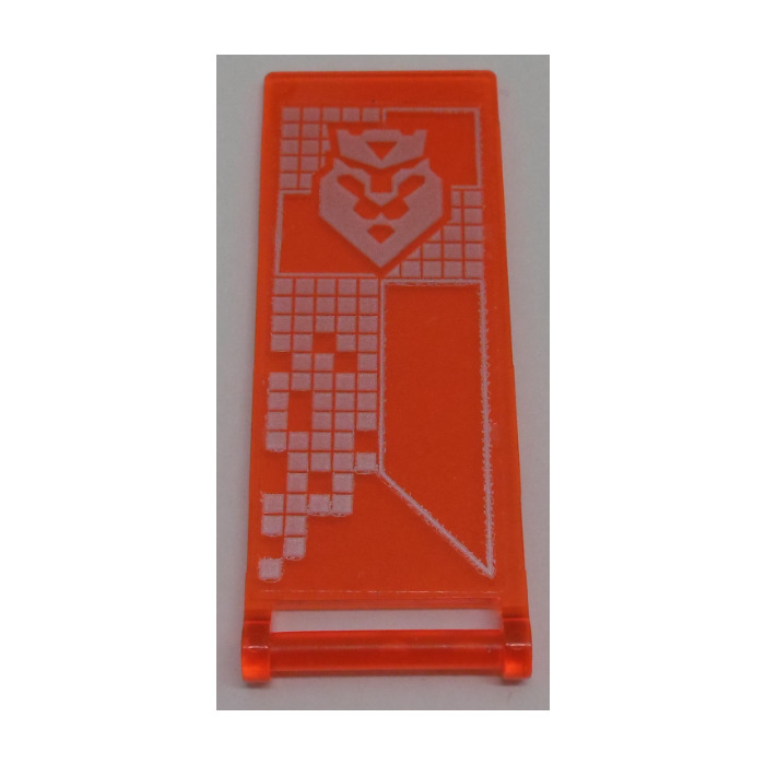 LEGO Flag 7 x 3 with Bar Handle with Lion Head with Crone Sticker ...