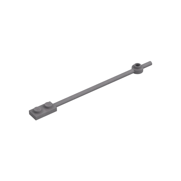 LEGO Flat Silver Bar 1 x 12 with 1 x 2 Plate / 1 x 1 Round Plate (Solid ...