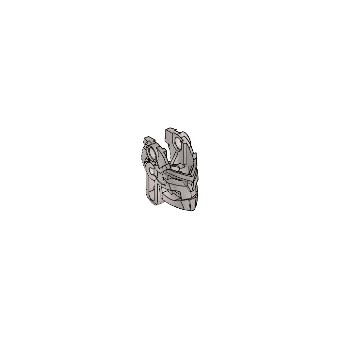 LEGO Flat Silver Bionicle Head Connector Block (Toa Okoto) (19049 ...