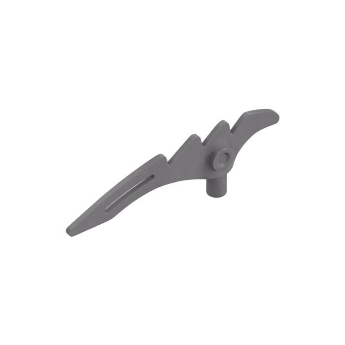 LEGO Flat Silver Crescent Blade with Serrated Edge and Bar (98141 ...