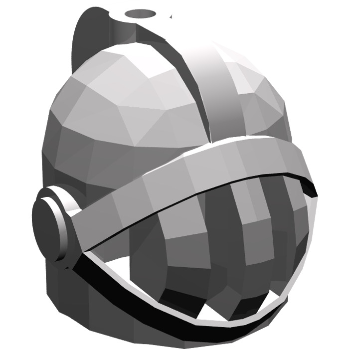 LEGO Flat Silver Helmet with Face Grille (4503 / 15569) | Brick Owl ...