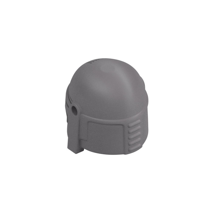 LEGO Flat Silver Helmet with Sides Holes with Black Visor and Silver ...