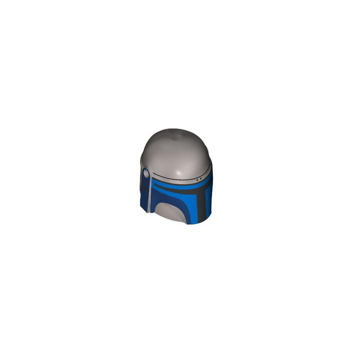 LEGO Flat Silver Helmet with Sides Holes with Jango Fett Blue and Dark ...