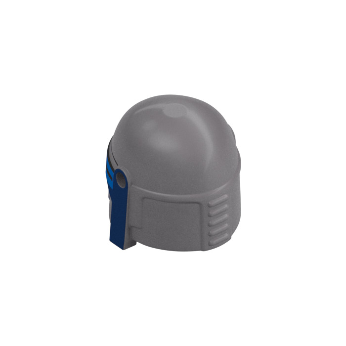 LEGO Flat Silver Helmet with Sides Holes with Jango Fett Blue and Dark ...