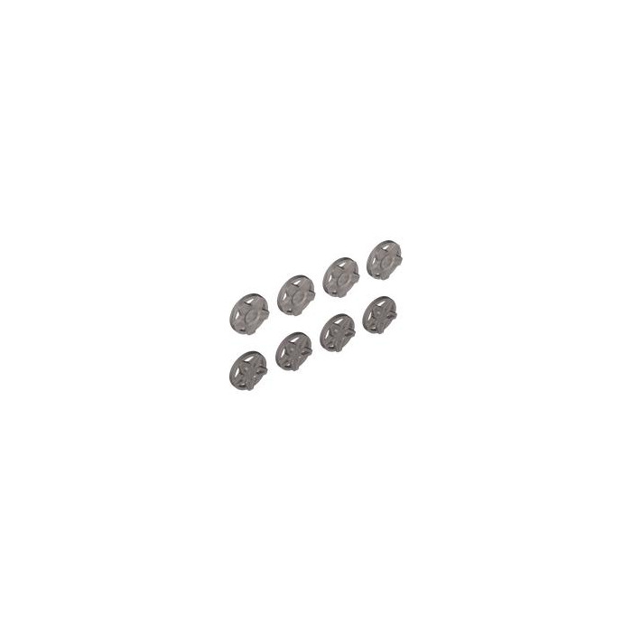 LEGO Flat Silver Hub Caps (5 Spoke Wide and 5 Spoke Framed) (29117 ...