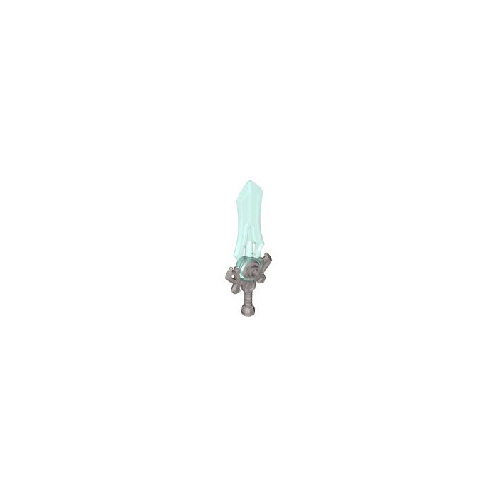 LEGO Flat Silver Large Sword with Transparent Light Blue Blade (7602 ...