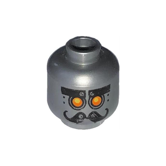 LEGO Flat Silver Lightning Chef's Head with Moustache (3626 / 23840 ...