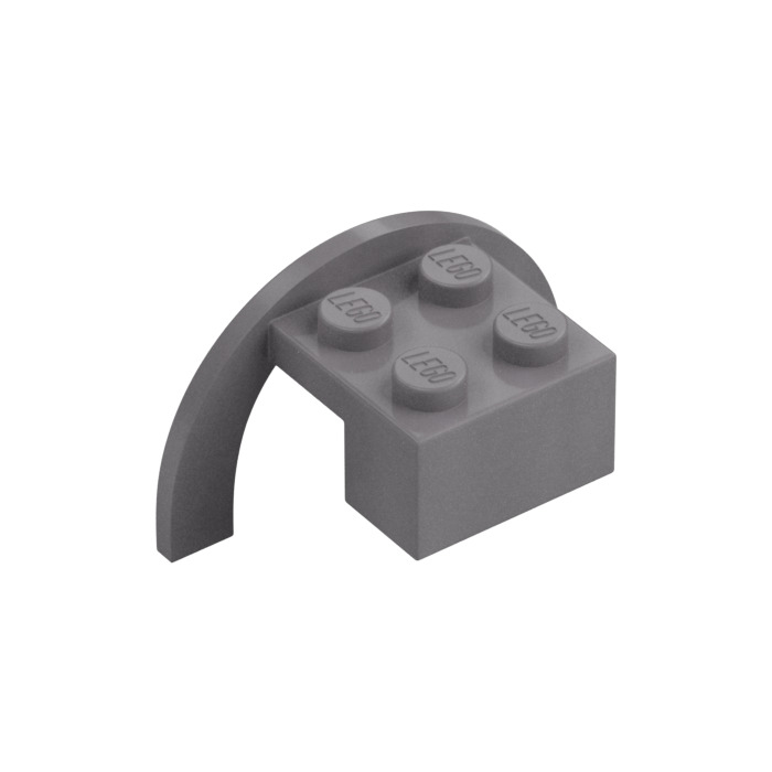 LEGO Flat Silver Mudguard Brick 2.5 x 4 x 1.7 with Wheel Arch (50745 ...