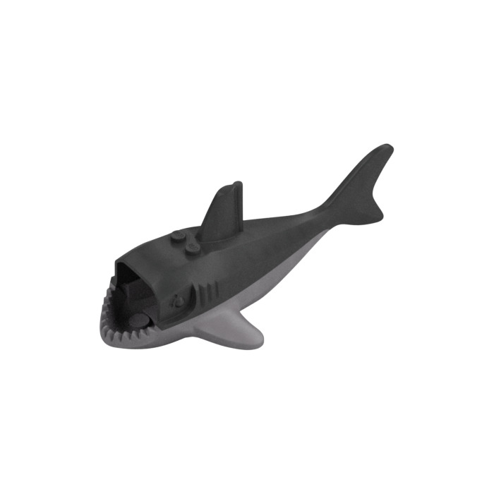 LEGO Shark with Pearl Dark Gray Underside and Gold Teeth (22377 ...