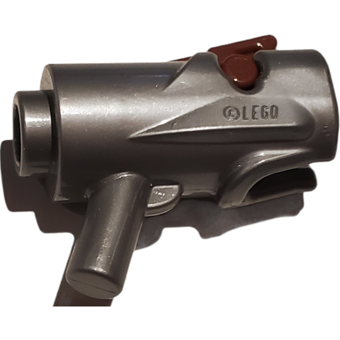 LEGO Flat Silver Shooter Gun with Reddish Brown Trigger | Brick Owl ...