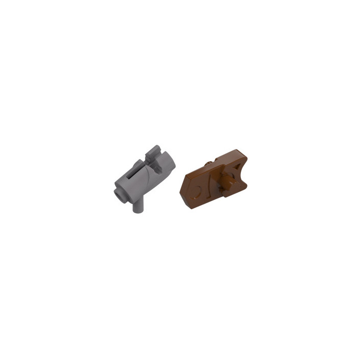 LEGO Flat Silver Shooter Gun with Reddish Brown Trigger | Brick Owl