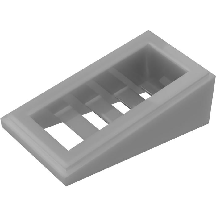 LEGO Flat Silver Slope 1 x 2 x 0.7 (18°) with Grille (61409 / 113474 ...