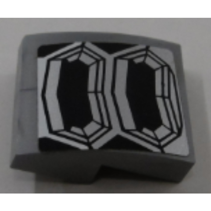 LEGO Flat Silver Slope 2 x 2 Curved with 2 Octagonal Exhausts Sticker ...