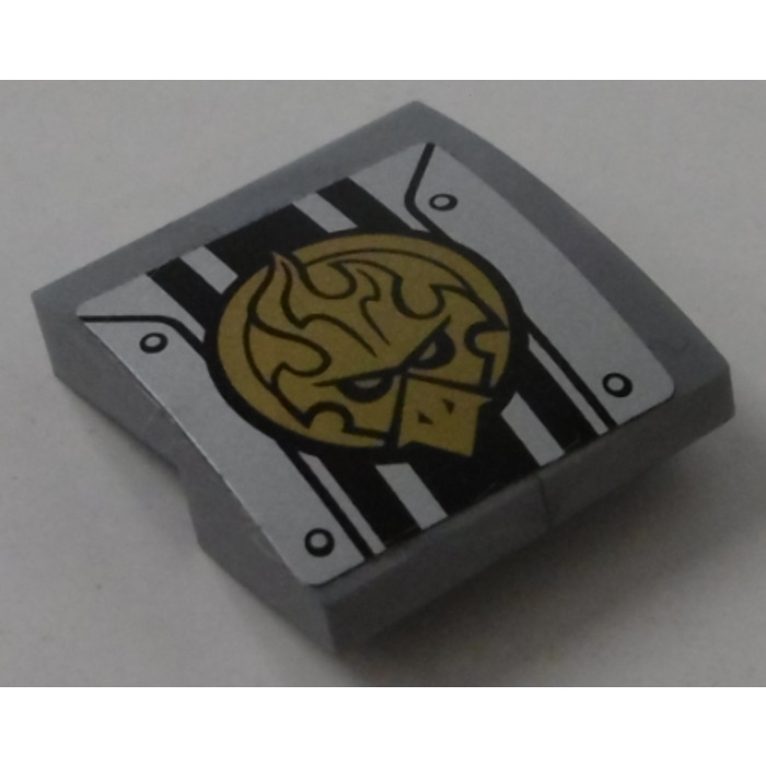 LEGO Flat Silver Slope 2 x 2 Curved with Black Stripes and Chima Eagle ...