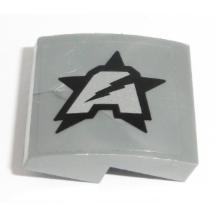 LEGO Flat Silver Slope 2 x 2 Curved with Ultra Agents Logo (Right ...