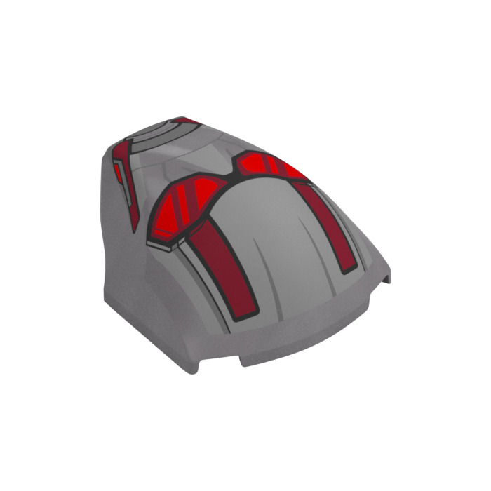 LEGO Slope 4 x 5 x 1.3 Curved with Ant-Man Face with Red Eyes and Dark ...