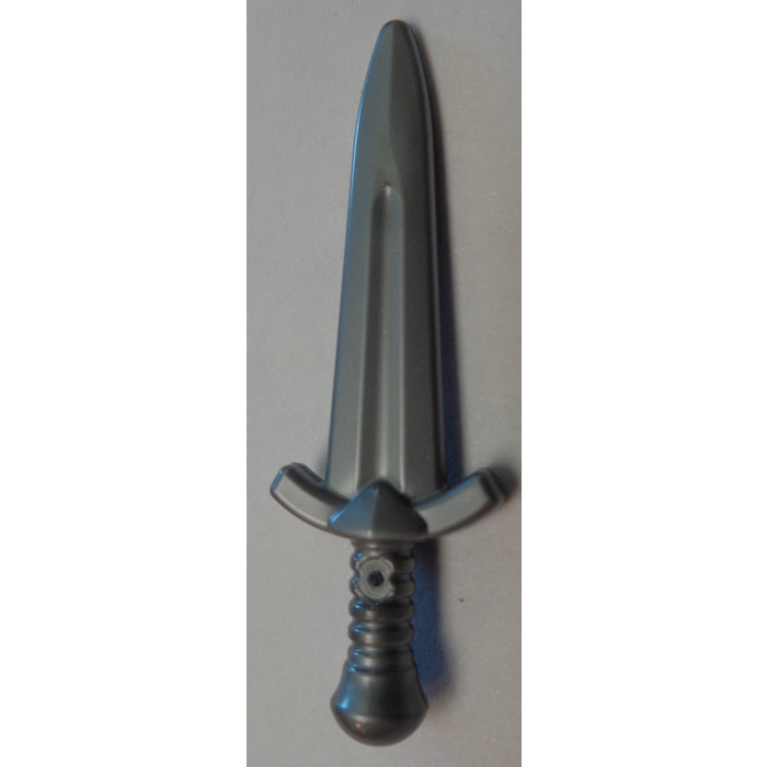 LEGO Flat Silver Sword with Pointed Tip with Upturned Crossguard and ...