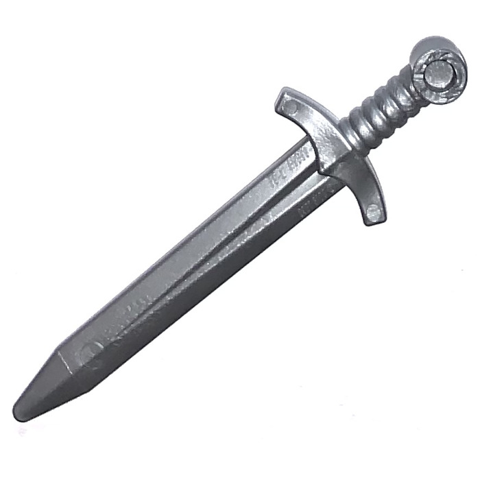 LEGO Sword with Pointed Tip with Upturned Crossguard and Round Pommel ...