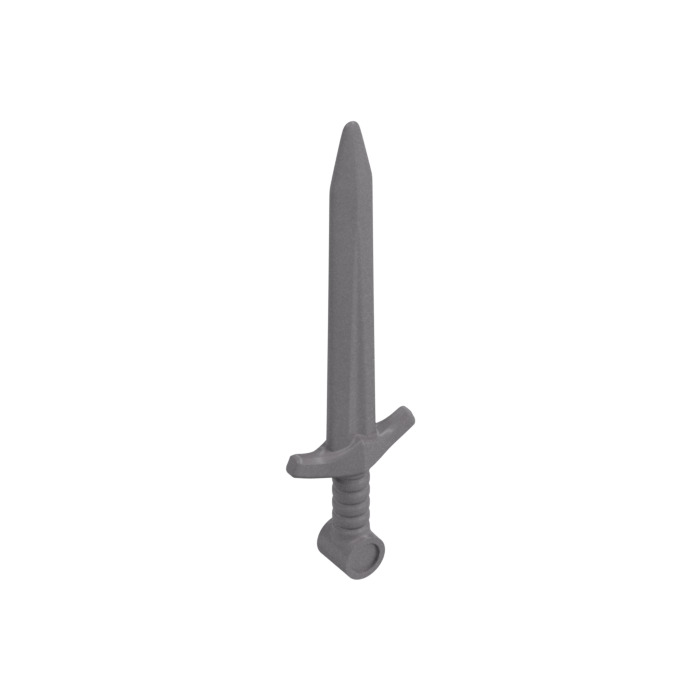LEGO Flat Silver Sword with Pointed Tip with Upturned Crossguard and ...