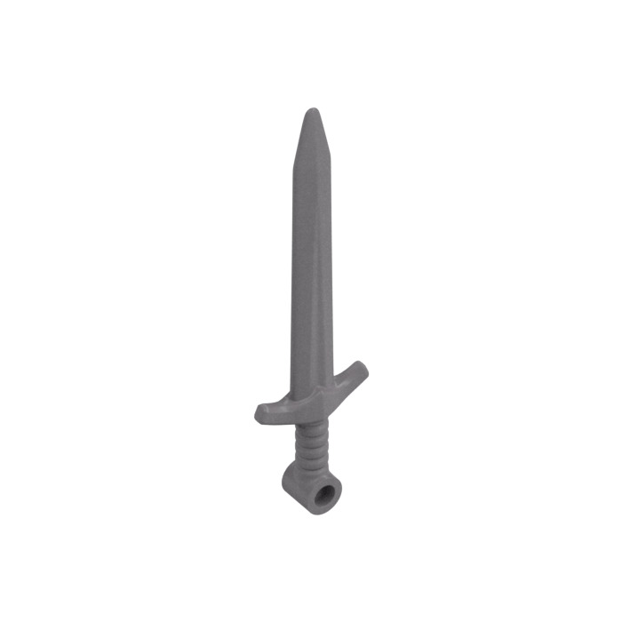 LEGO Flat Silver Sword with Pointed Tip with Upturned Crossguard and ...
