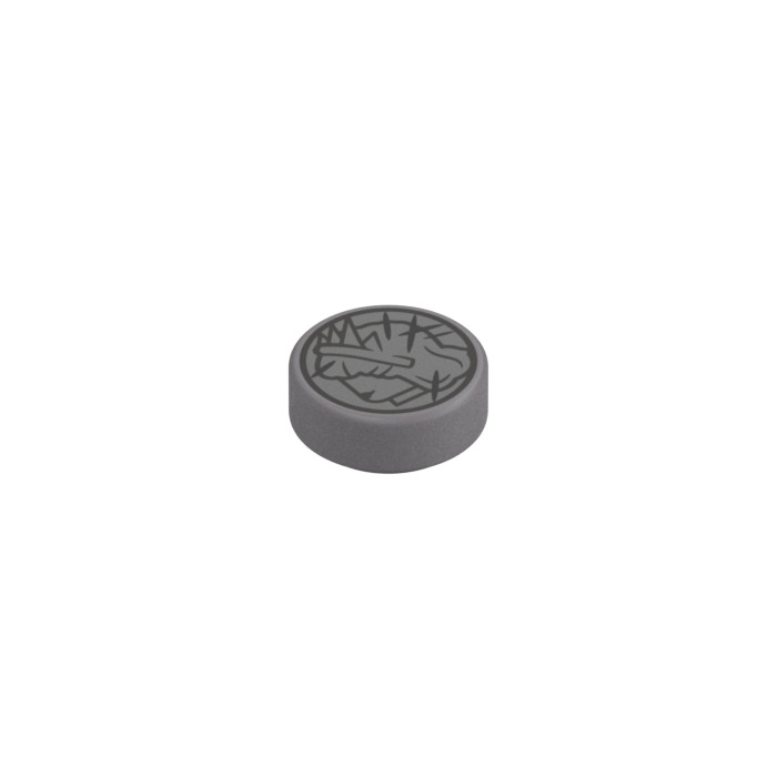 LEGO Tile 1 x 1 Round with Scratched Coin with Heads (35380 / 111263 ...