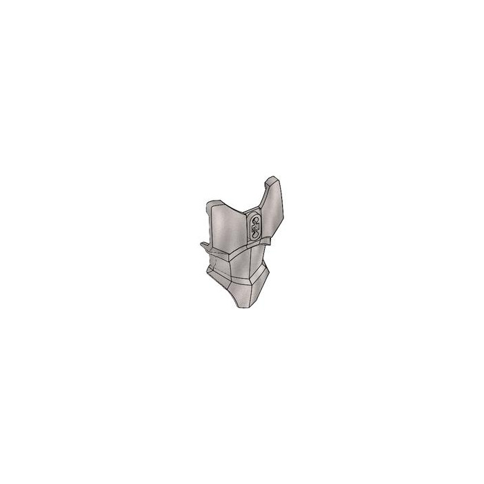 LEGO Flat Silver Torso Armor with Chest Holes (90652) | Brick Owl ...