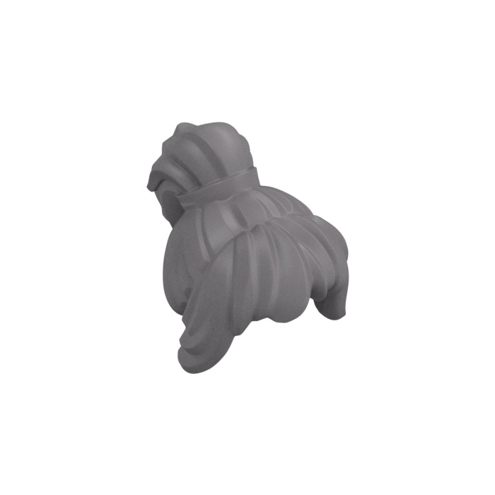 LEGO Flat Silver Wavy Hair with Long Bangs and Ponytail (25405 / 34553 ...