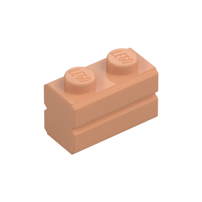 LEGO Flesh Brick 1 x 2 with Embossed Bricks (98283) | Brick Owl - LEGO ...