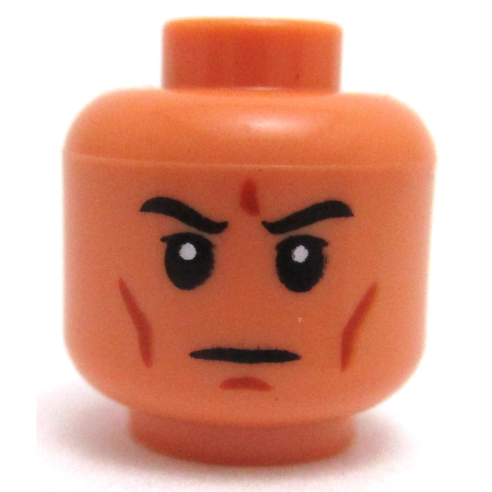 LEGO Flesh Head with Black Eyebrows, White Pupils, Frown (3626 / 68714 ...