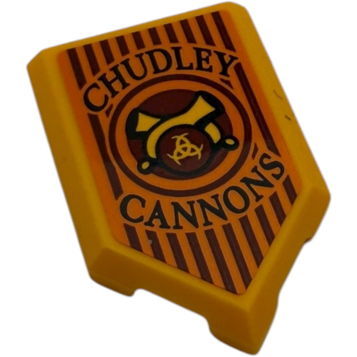 LEGO Tile 2 x 3 Pentagonal with Quidditch team 'CHUDLEY CANNONS ...