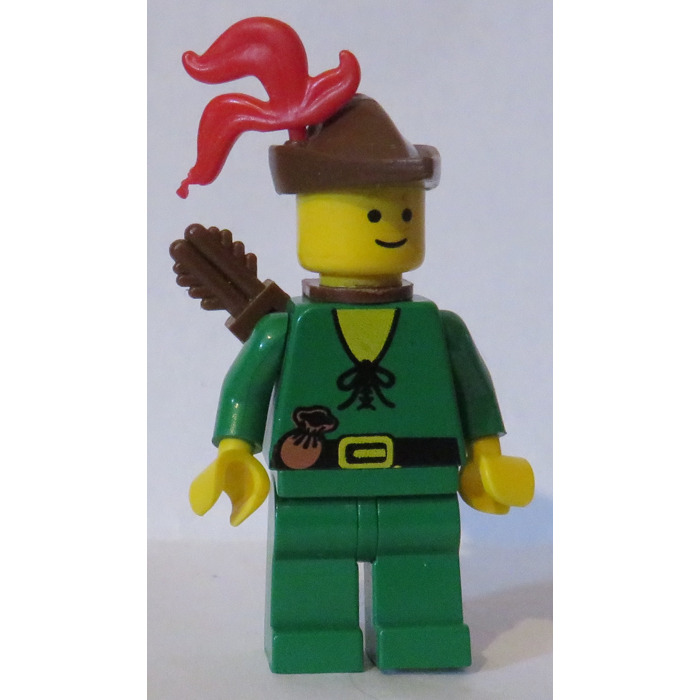 LEGO Forestman with Pouch with Brown Hat with Red Plume and Quiver ...