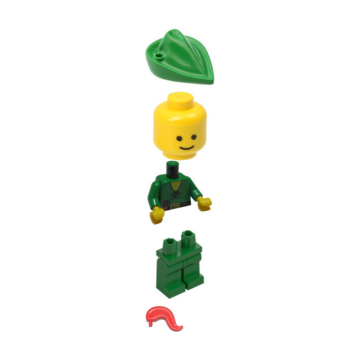 LEGO Forestman with Pouch with Green Hat with Red Feather Minifigure ...