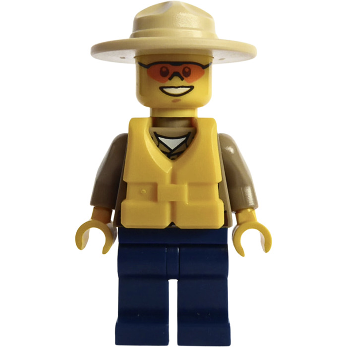 LEGO Forrest Police Officer with Orange Glasses and Life Jacket ...