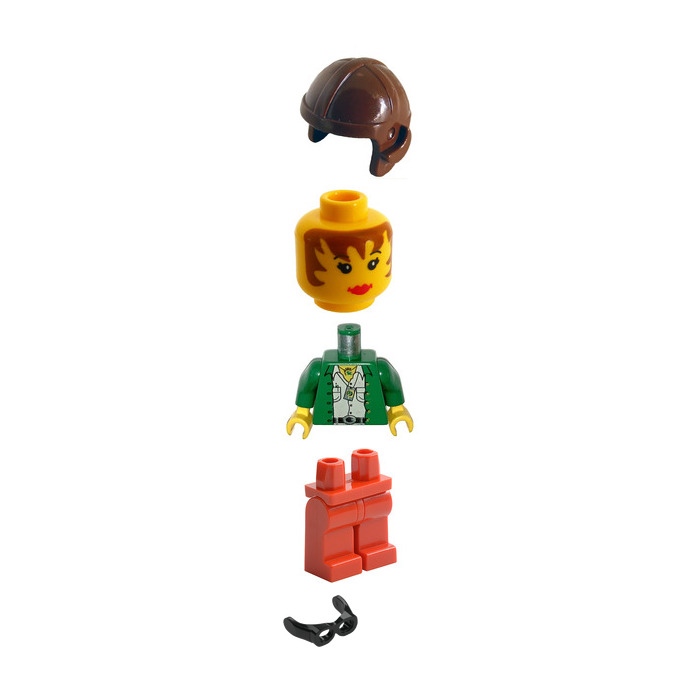 LEGO Gail Storm with Green Open Jacket and Aviator Hat Minifigure ...