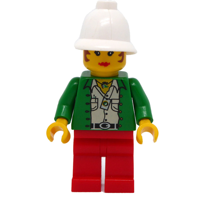 LEGO Gail Storm with Green Open Jacket and Pith Helmet Minifigure ...