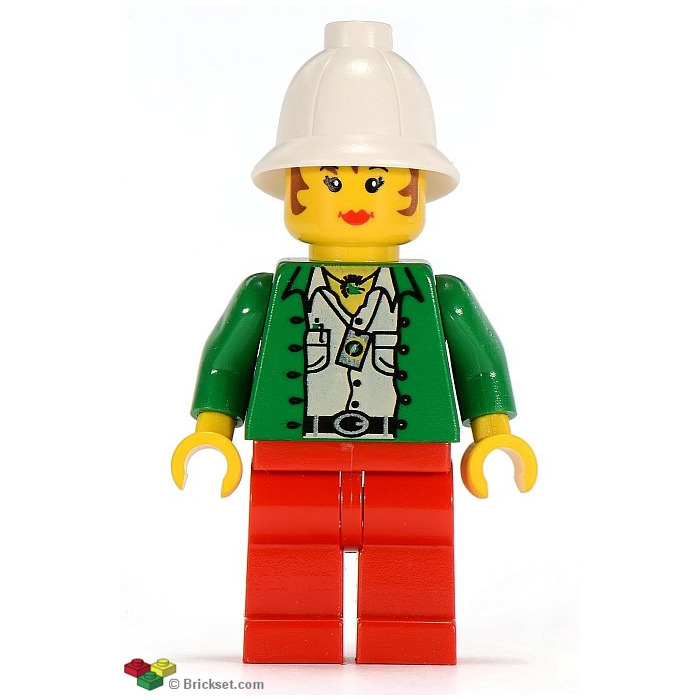LEGO Gail Storm with Green Open Jacket and Pith Helmet Minifigure ...