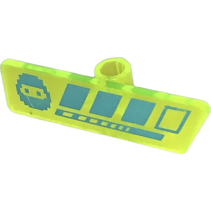 LEGO Gameplayer Label with Medium Azure Ninja Head and Health Bar ...