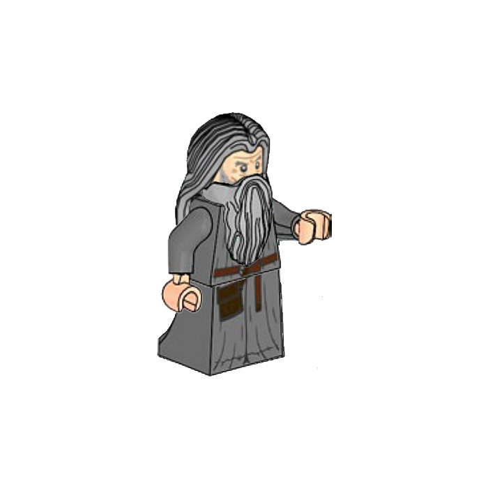 LEGO Gandalf the Grey with Hair and Robe Minifigure | Brick Owl - LEGO ...