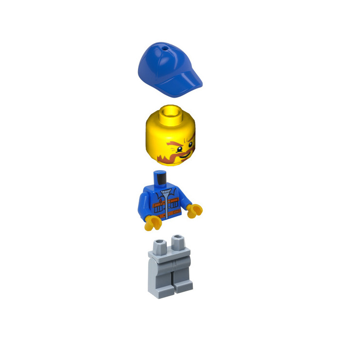 LEGO Garbage Collector with Blue Jacket Minifigure | Brick Owl