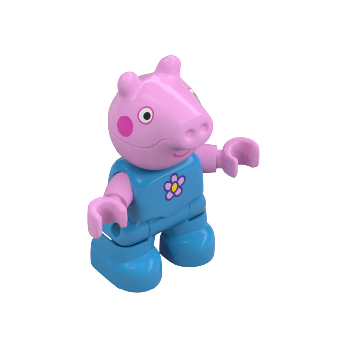 LEGO George Pig with Azure Outfit with Flower Duplo Figure | Brick Owl