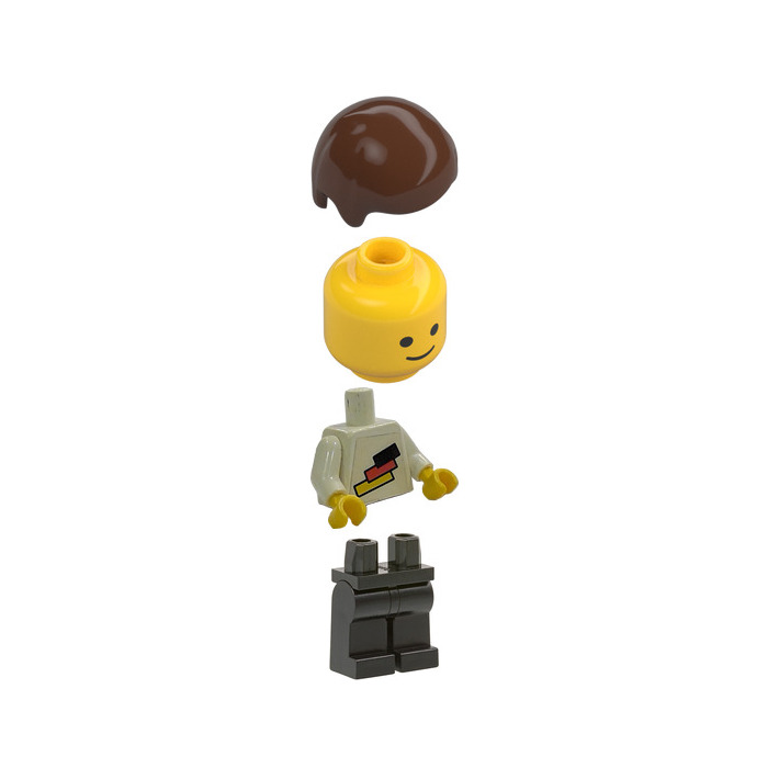 LEGO German Football Player with German flag Minifigure | Brick Owl ...