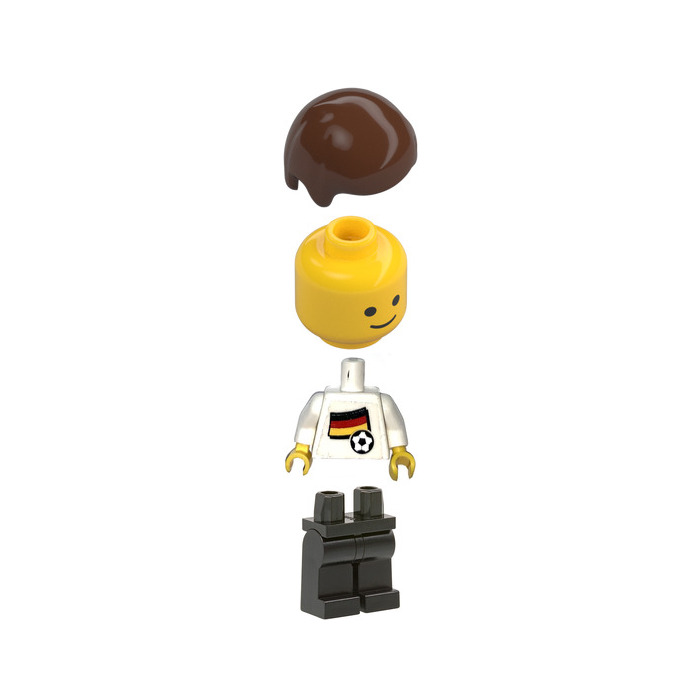 LEGO German Football Player with Standard Grin with Stickers Minifigure ...