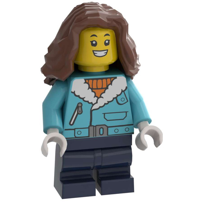LEGO Girl - White Fur Collar Minifigure | Brick Owl - LEGO Marketplace