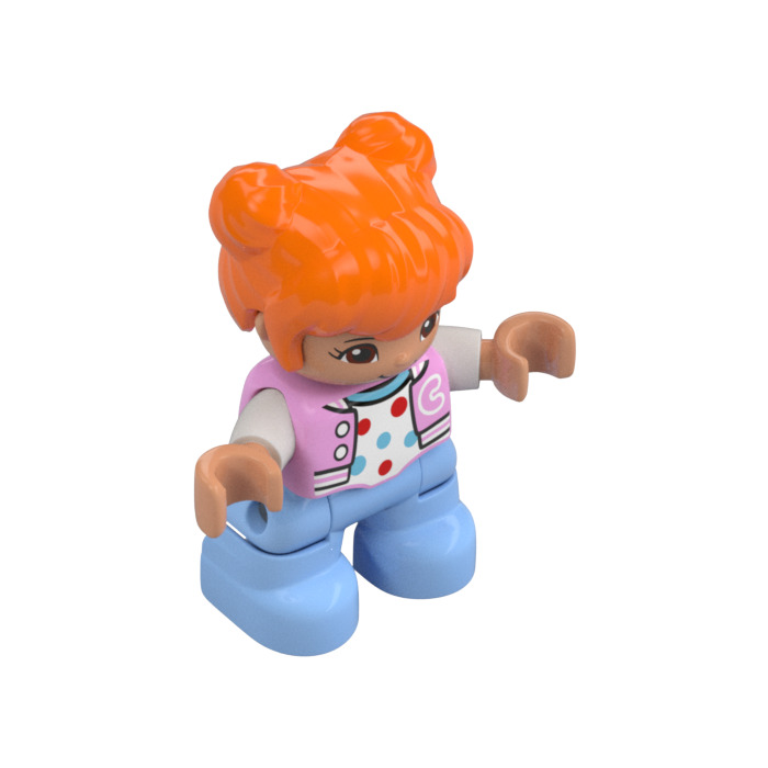 LEGO Girl with Bright Pink Jacket with ‘C‘ Duplo Figure | Brick Owl ...