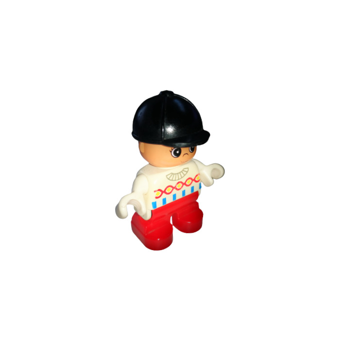 LEGO Girl with Chain Pattern Sweater and Riding Hat Duplo Figure ...