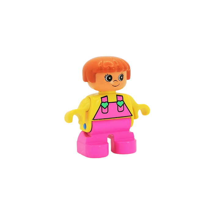LEGO Girl with Dark Pink Overalls Duplo Figure | Brick Owl