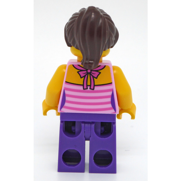 LEGO Girl with Dark Pink Striped Shirt Minifigure | Brick Owl