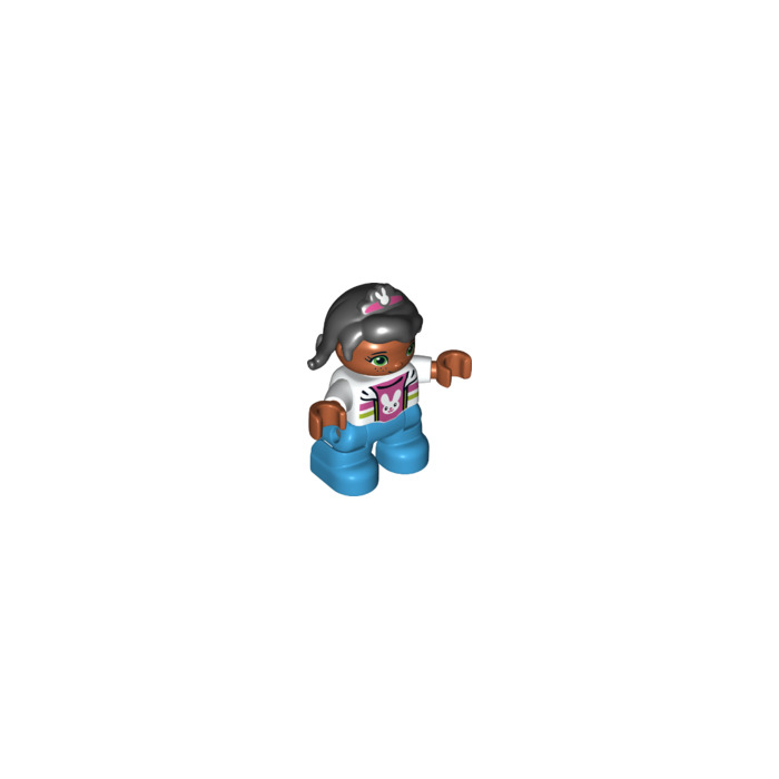 LEGO Girl with Dark Pink Top with Rabbit Duplo Figure | Brick Owl