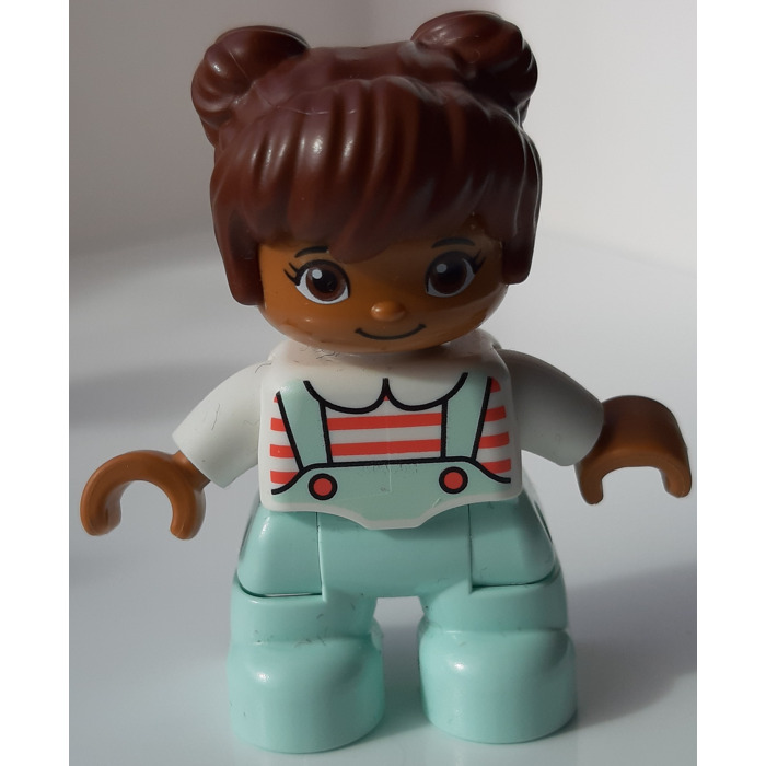 LEGO Girl with Light Aqua Overalls Duplo Figure | Brick Owl