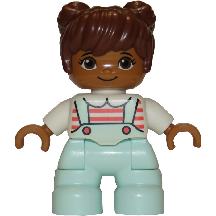 LEGO Girl with Light Aqua Overalls Duplo Figure | Brick Owl - LEGO ...